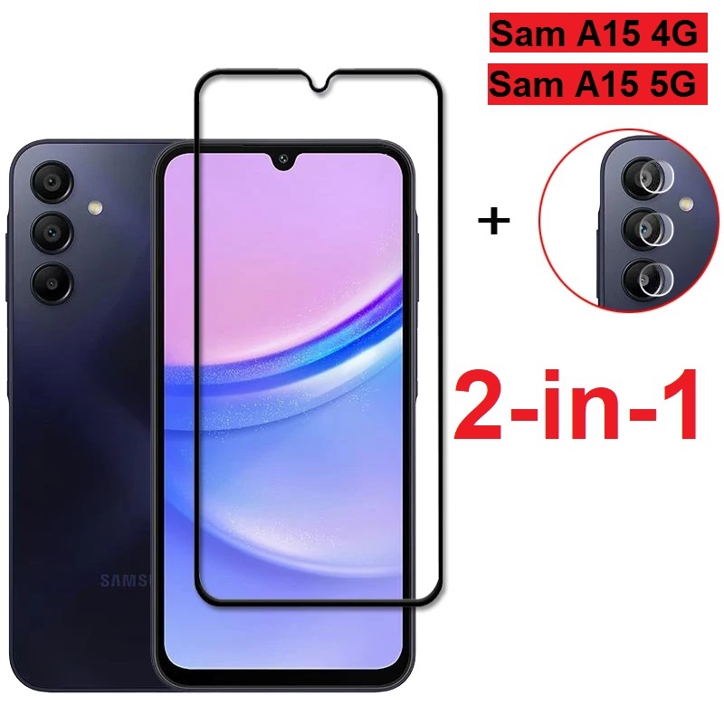 Jual Samsung A15 / A15 5G PAKET 2IN1 Tempered Glass Camera Lens Anti ...