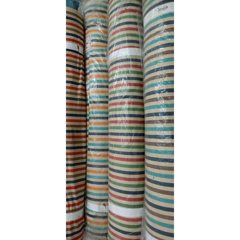 Jual Kain Katun Rami Motif Salur Kain Linen Grade A Per 1/2Meter ...