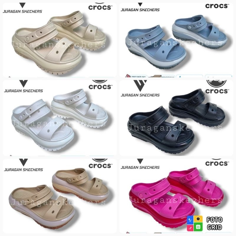 Jual CROCS MEGA CRUSH SLIDE/CROCS MEGA SLIDE/CLASSIC MEGA CRUSH SLIDE ...