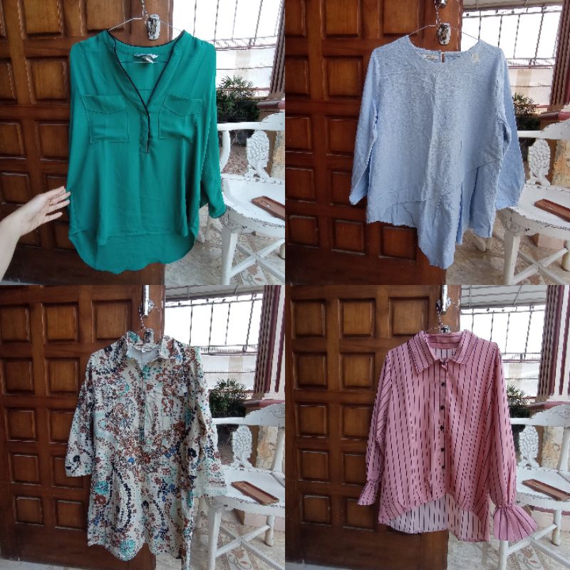 Jual kemeja preloved | baju preloved | blouse preloved | batik | atasan ...
