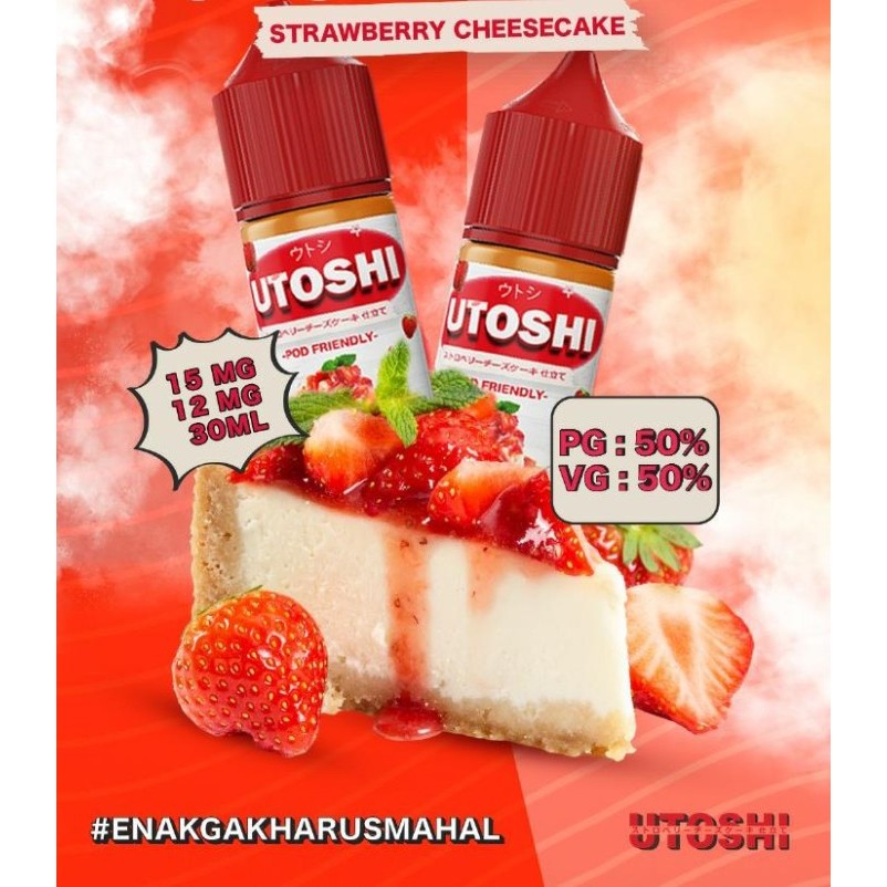 Jual LIQUID UTOSHI STRAWBERRY CHEESECAKE 30ML | Shopee Indonesia
