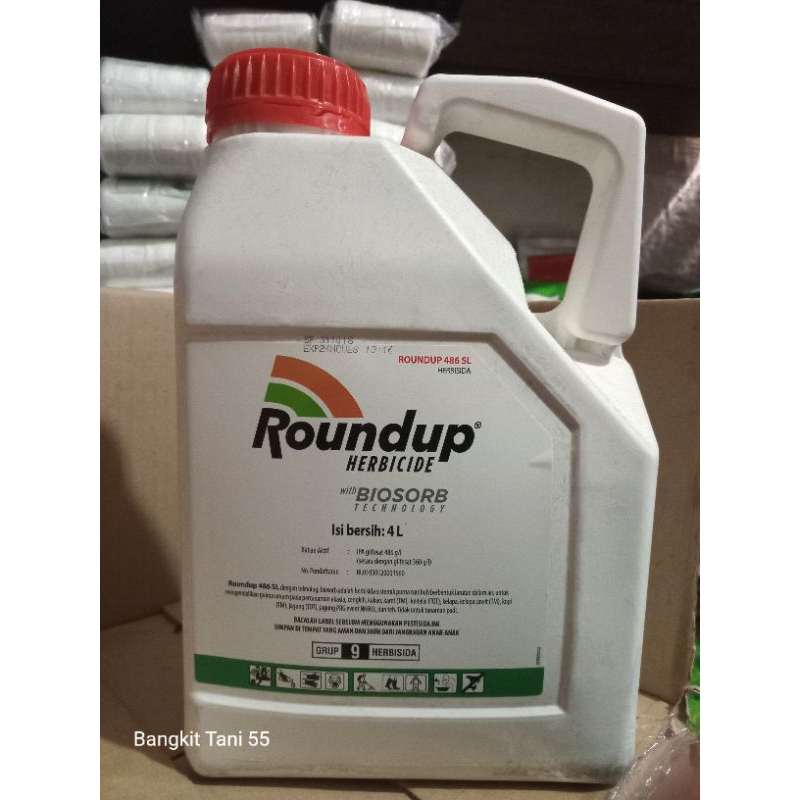 Jual Herbisida Roundup Biosorb 486 SL 4 Liter 100% Original | Shopee ...