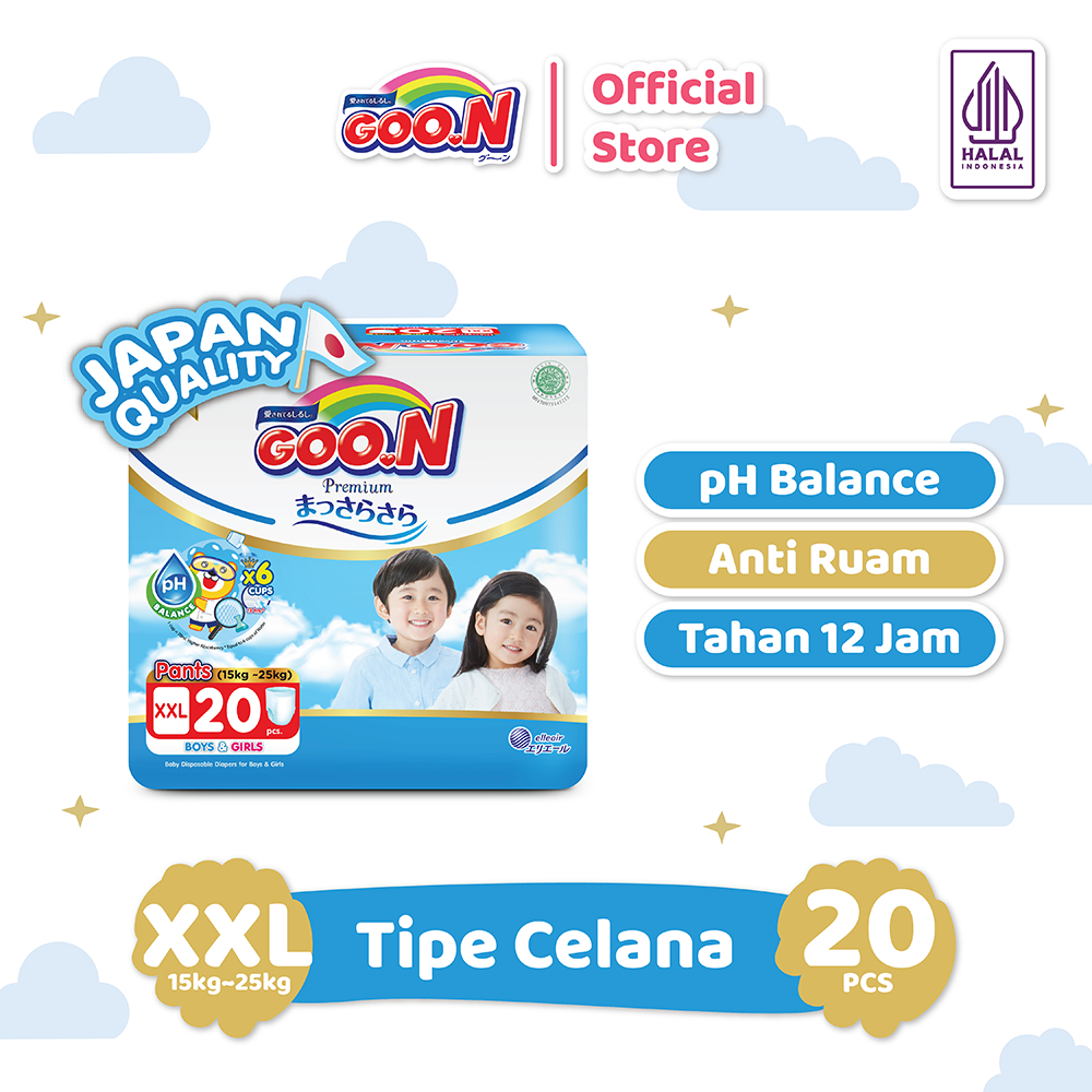 Jual GOO.N GOON Baby Diapers Pants Premium Massara Sara Jumbo XXL 20 pcs (15 -25 kg) - Popok ...
