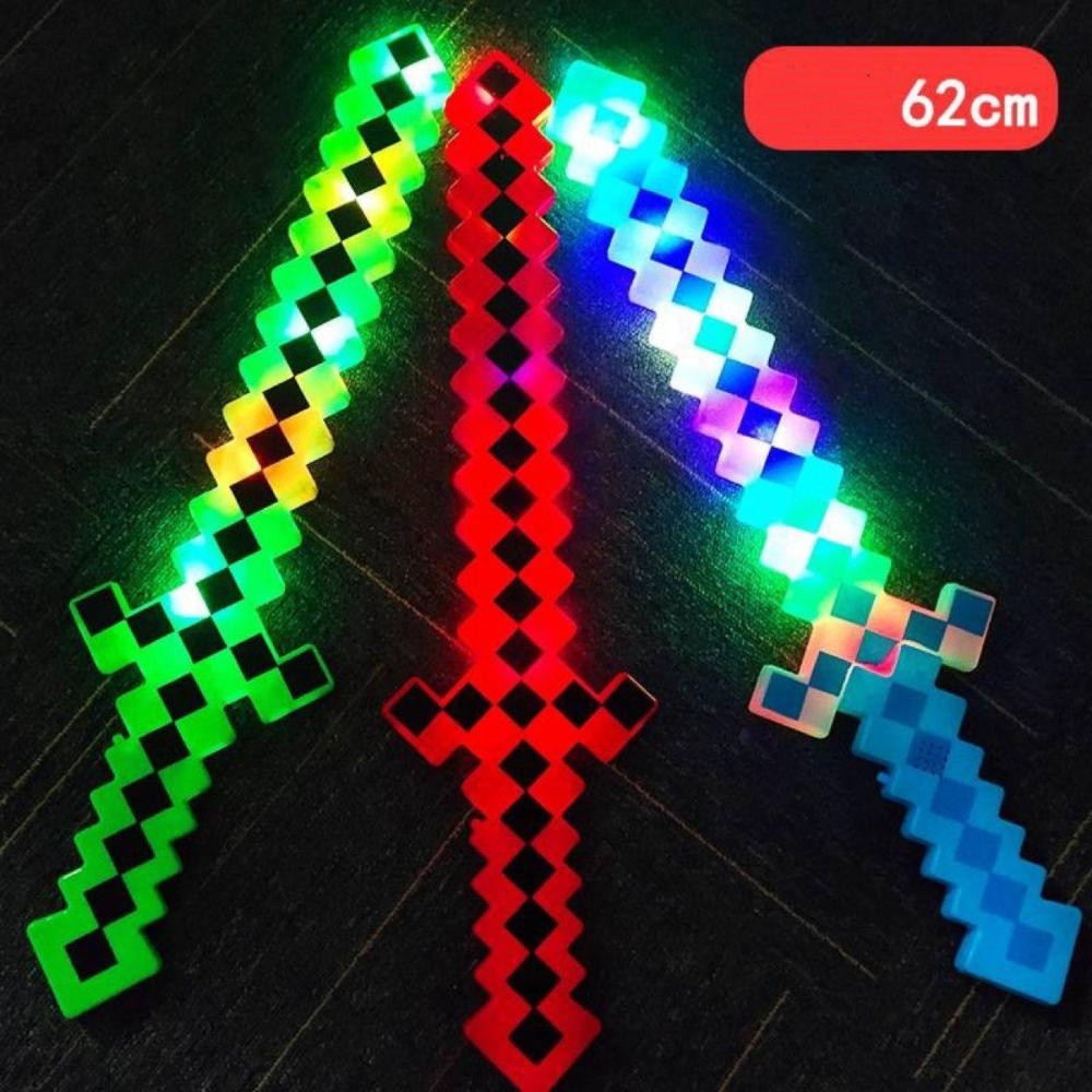 Jual MOMBABY1 Shining Blue Diamond Sword atau Pedang lego pixel LED ...