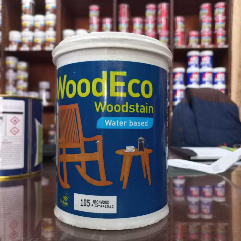 Jual Cat Politur Kayu WoodEco Woodstain Acrylic - 0,9 L (Water Based ...