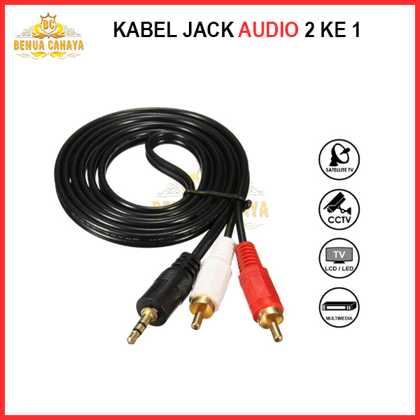 Jual KABEL AUX 2 IN 1 - KABEL JACK AUDIO 2 KE 1 - KABEL AUX AUDIO 2IN1 - BENUACAHAYA | Shopee ...