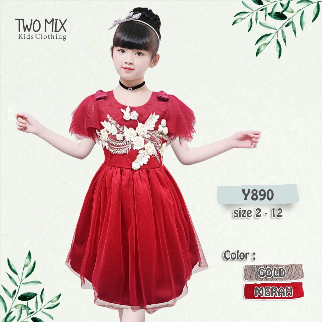 Jual Two Mix - Baju Dress Anak Perempuan 1-12 Tahun Y890 | Shopee Indonesia