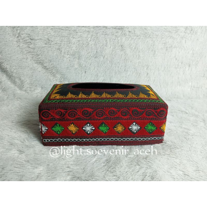 Jual Tempat Tisu Asli Bordiran Khas Aceh Ukuran Besar/Oleh-Oleh Khas ...