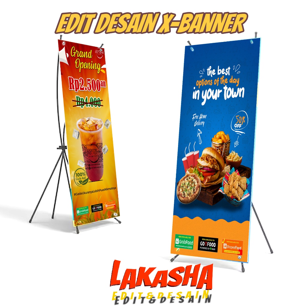 Jual DESAIN X-BANNER GRAND OPENING TANPA CETAK | Shopee Indonesia
