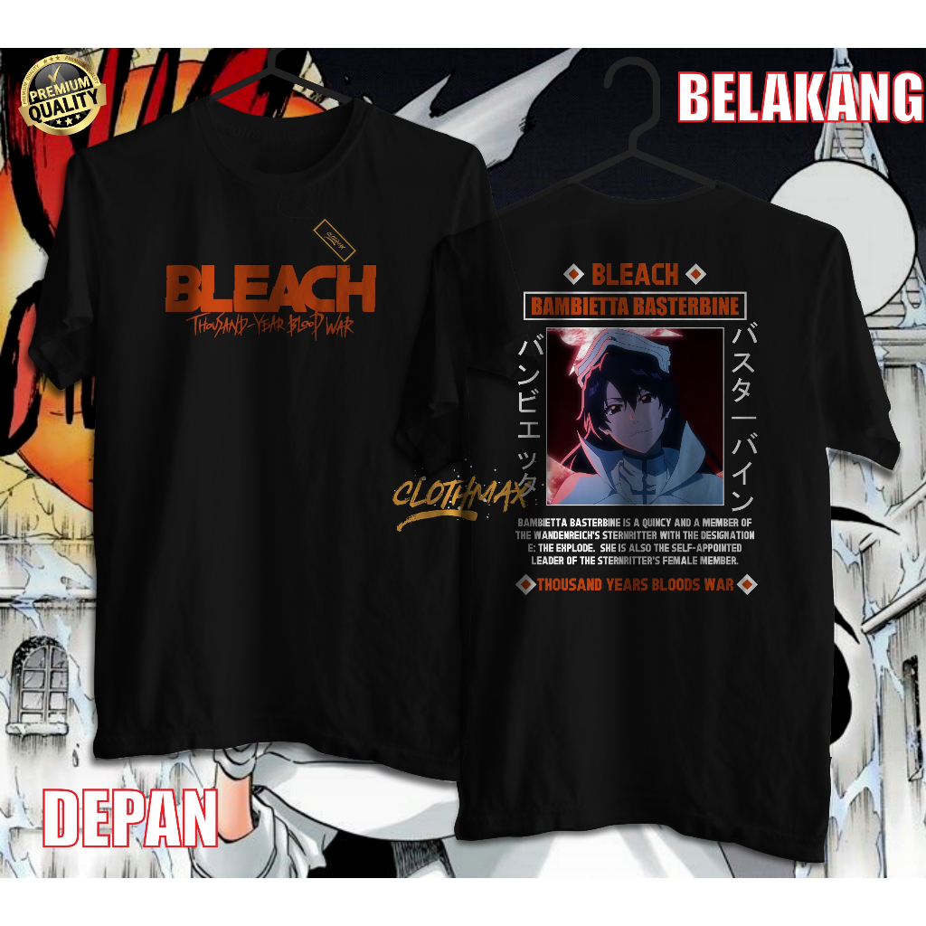 Jual Kaos Baju Tshirt Anime Bleach Thousand Year Bloods War Bambietta ...