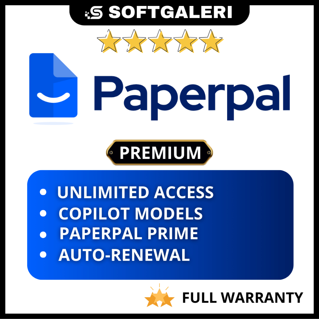 Jual ⚡𝐅𝐀𝐒𝐓 𝐃𝐄𝐋𝐈𝐕𝐄𝐑𝐘⚡ PaperPal Prime Premium Account AI Copilot research ...