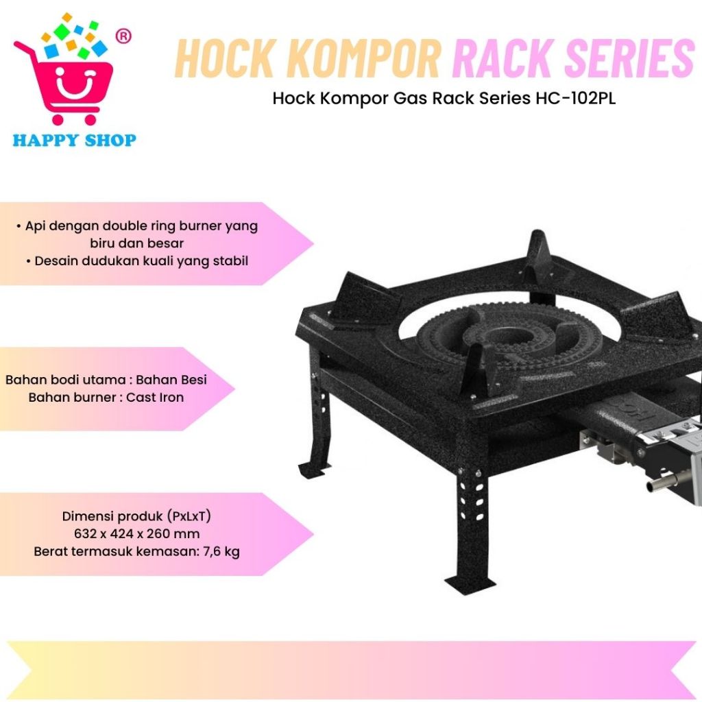 Jual Hock Kompor Gas Rack Series HC-102PL | Shopee Indonesia