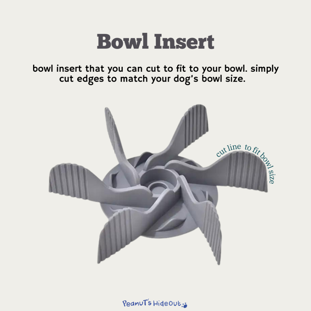 Jual Grey Spiral Bowl Insert | Mac & Pea (Dog Slow Feeder / Dog Bowl ...