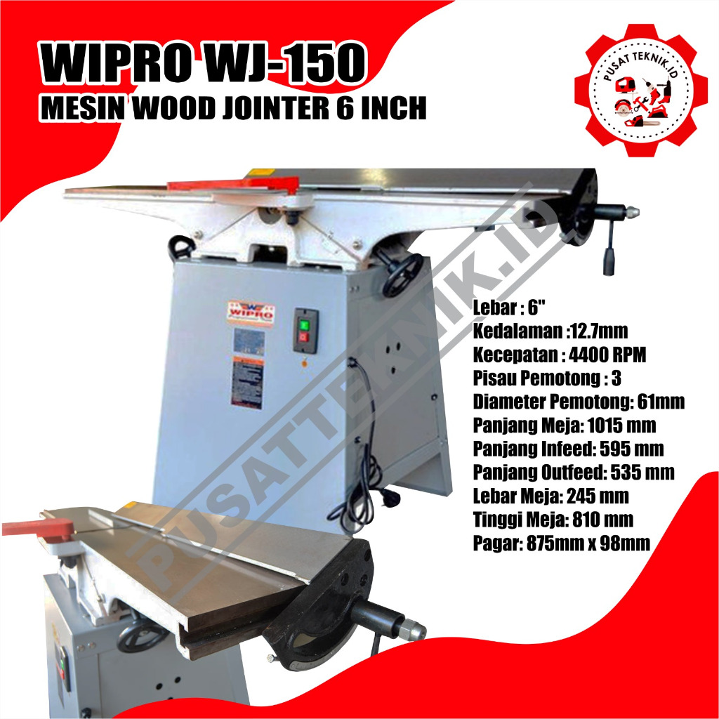 Jual JOINTER 6INCH WJ 150 WIPRO MESIN JOINTER KAYU WJ 150 WIPRO Shopee Indonesia