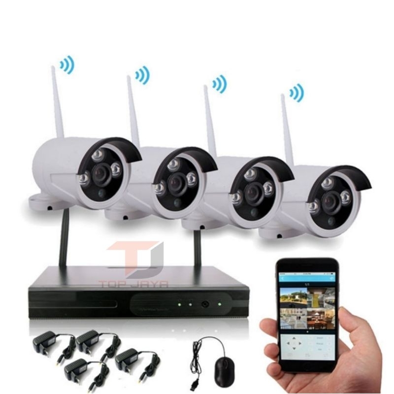 Jual Paket Nvr kit 4ch 8mp Full Wireless Komplit Paket Camera |P 8 MP4 ...