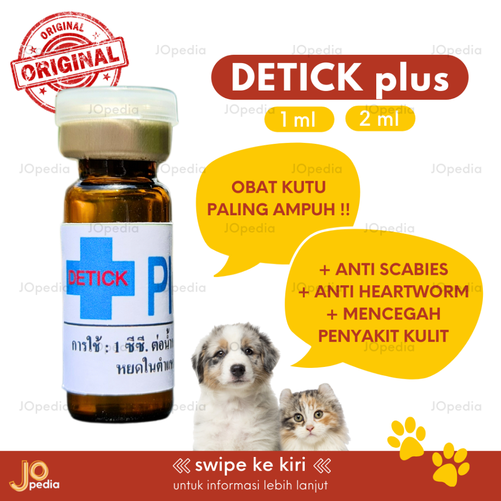 Jual DETICK PLUS 1ml 2ml Obat Kutu Tetes Anjing Kucing Hewan 0-10kg dan ...