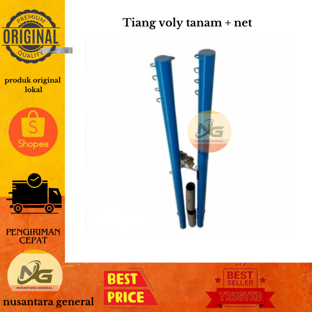 Jual Tiang Net Voli Tanam/Planted Volleyball Net Posts Menggunakan Pipa ...