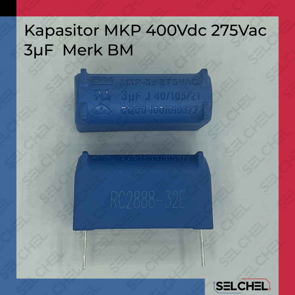 Jual Kapasitor 3uF 3 mikro MKP-X2 BM original high voltage | Shopee Indonesia