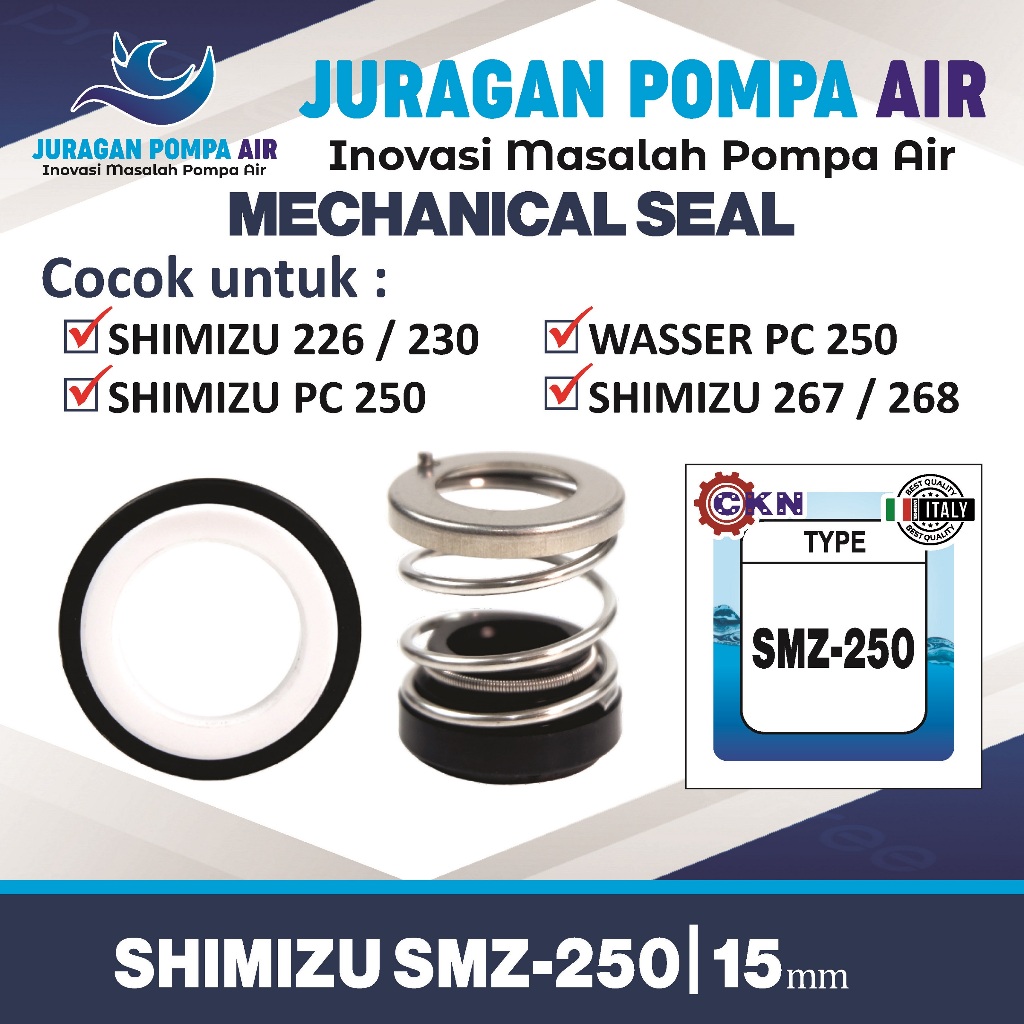 Jual MECHANICAL SEAL POMPA AIR SHIMIZU SIL MEKANIK SMZ SHIMIZU SMZ 250 226 230 - SPAREPART - CKN ...