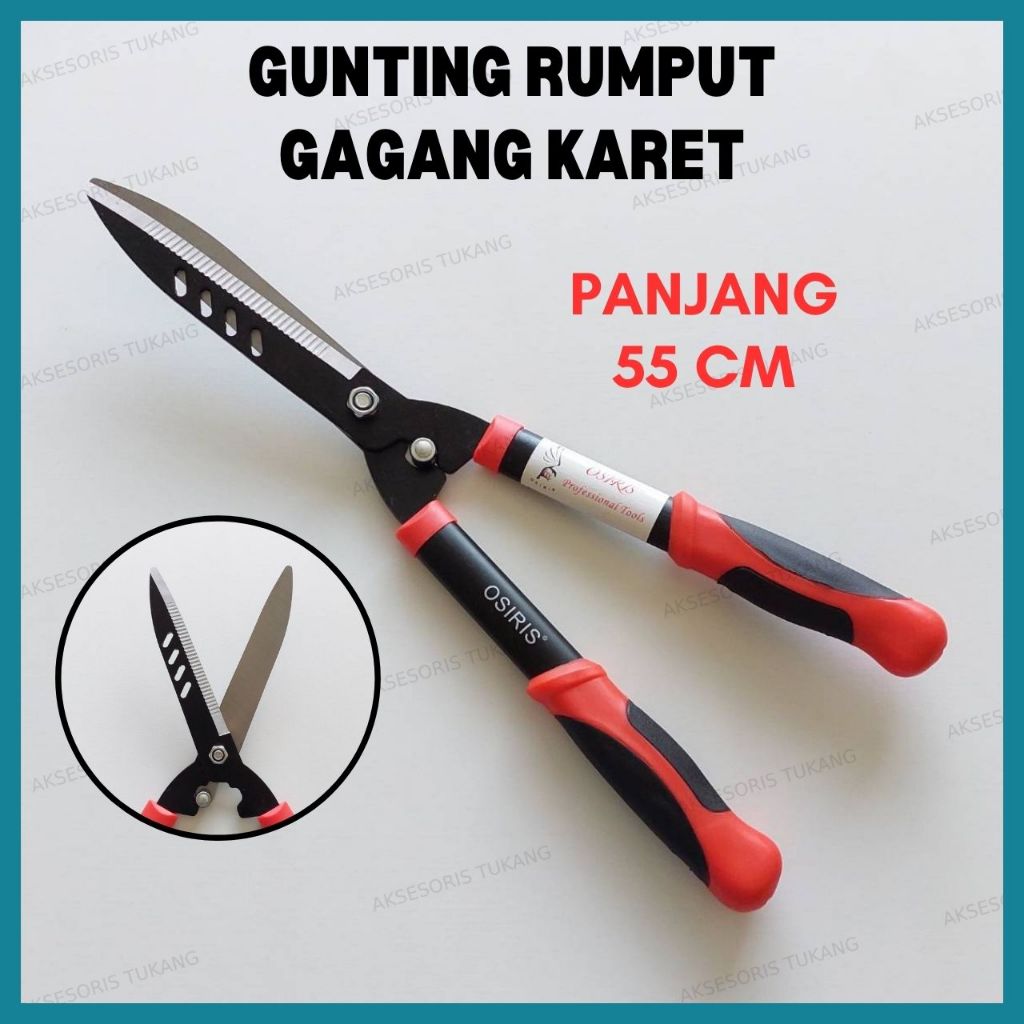 Jual Gunting Rumput Super Tajam 55cm Gagang Karet Pemotong Gunting ...