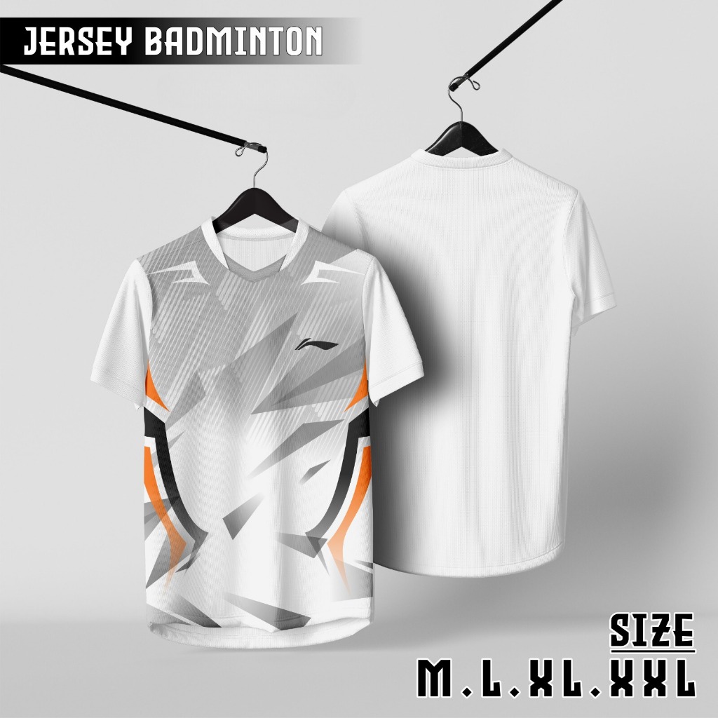 Jual JERSEY BADMINTON lN020 EDISI MODEL TERBARU WARNA PUTIH BIRU ...