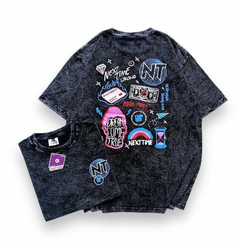 Jual Kaos Washed Oversize / NEXTTIME / Tshirt Washing Distro Pria ...