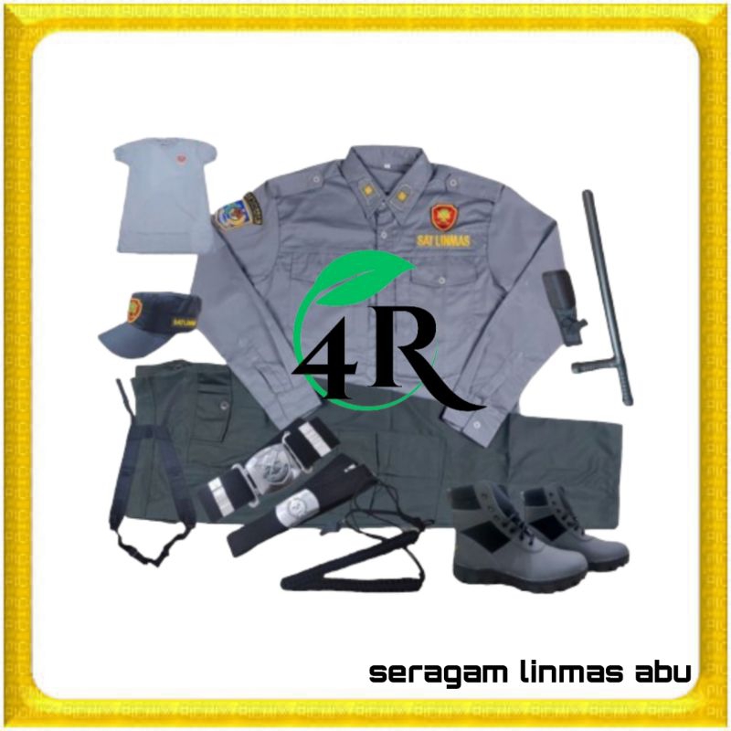 Jual PAKET SERAGAM LINMAS ABU ABU /SERAGAM LINMAS TERBARU /LINMAS ABU ...