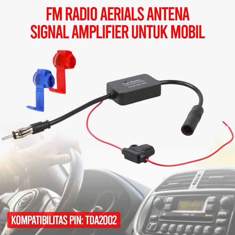 Jual CAR AUDIO FM Radio Aerials Antena untuk Mobil Penguat Sinyal Radio ...