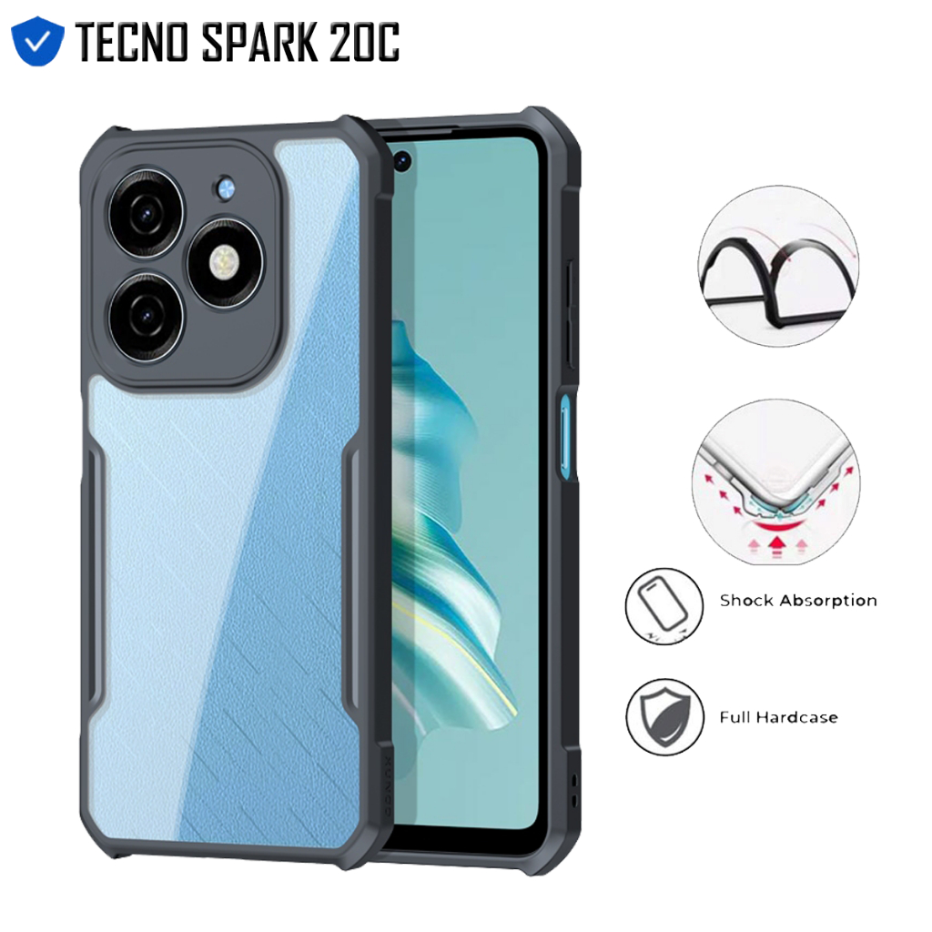 Jual Case Tecno Spark 20C Hardcase Shield Transparant Protect Camera ...
