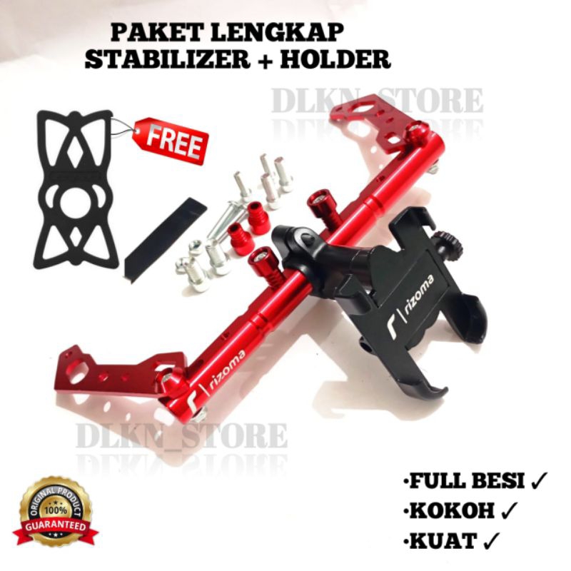 Jual HOLDER HP Paket lengkap + Stabilizer dudukan spion motor Nmax ...
