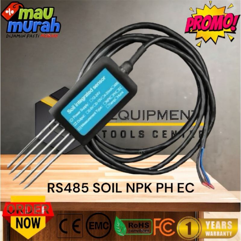 Jual RS485 Soil NPK PH EC Temp Humidity Sensor tester 7 in 1 soil ...
