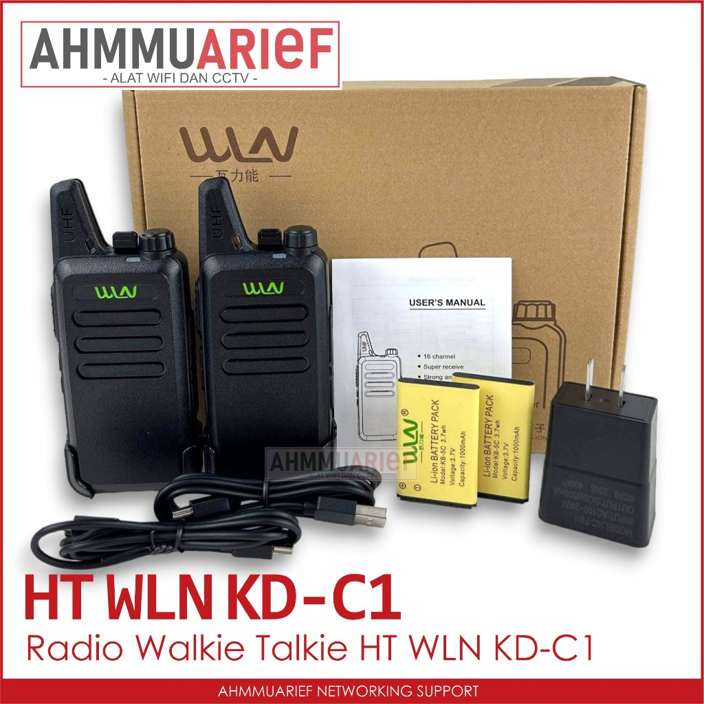 Jual HT WLN WLAN C1 UHF HANDY TALKY WALKIE TALKIE TWO WAY RADIO KD C1 KD-C1 PORTABLE PESAING ...
