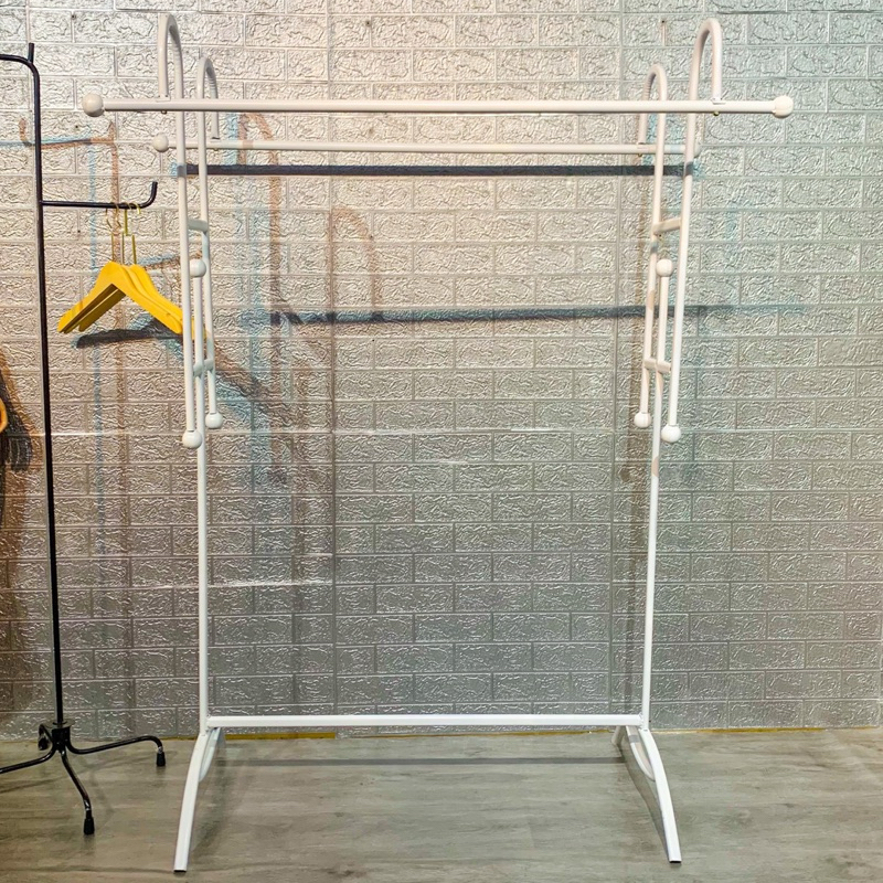 Jual StandHanger 2 Sisi Kerajaan White | Display Baju Mewah 150 CM ...