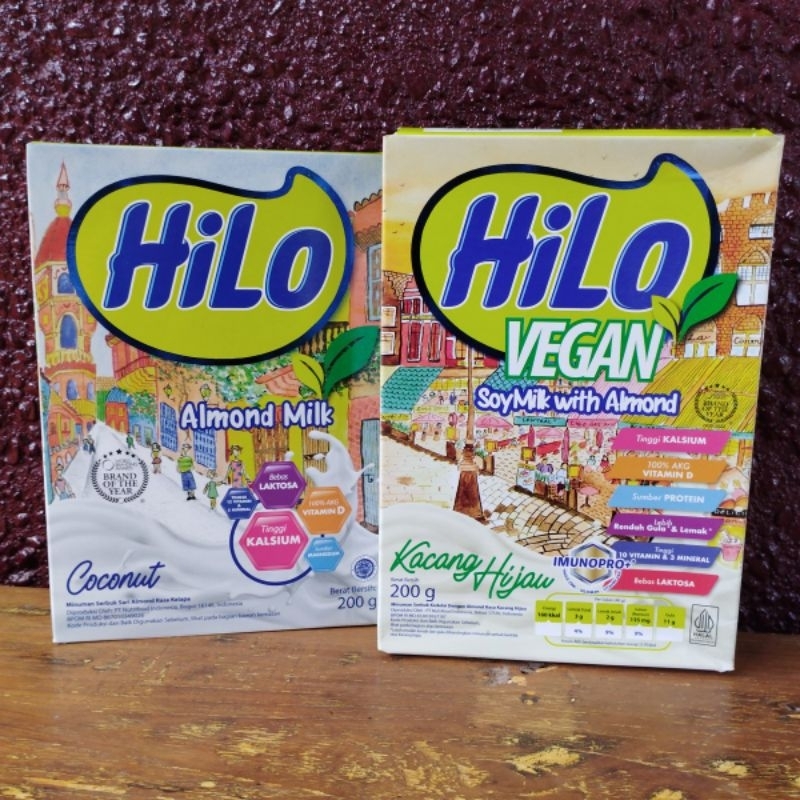Jual Hilo Vegan Soy Milk Kacang Hijau Almond Milk Coconut 200gr ...