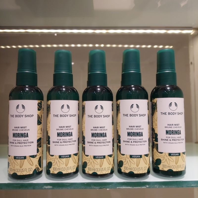 Jual The Body Shop Moringa Hair Mist Shine & Protection 100ml | Shopee ...