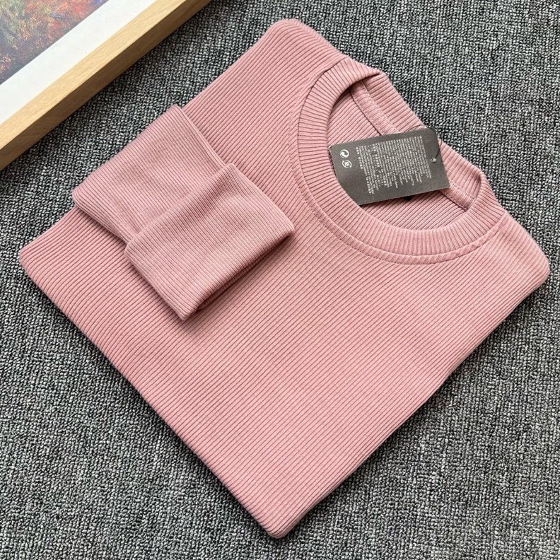 Jual ART B89U Baju Rib Wanita Basic Rib lengan panjang Kaos Rajut ...