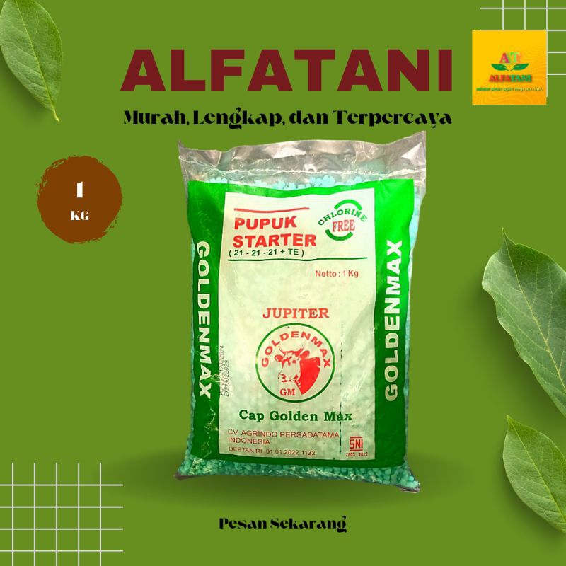 Jual Pupuk Starter NPK Golden Max Jupiter 21+21+21+TE 1kg | Shopee ...