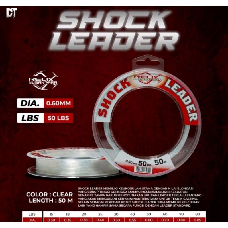 Jual senar SHOK LEADER 100%fluoro carbon 'Relix nusantara' | Shopee ...