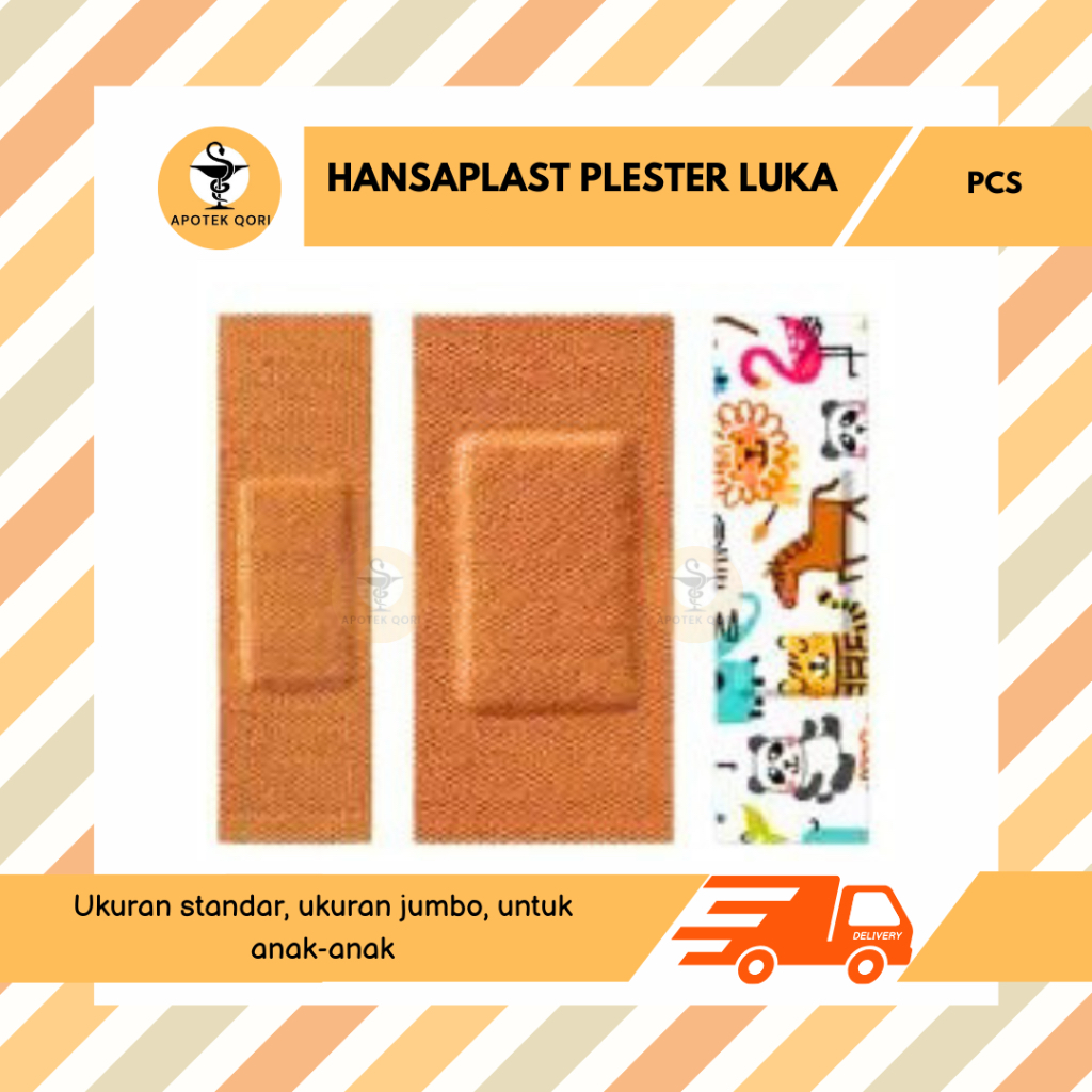 Jual PLESTER HANSAPLAST KAIN ELASTIS STANDAR/ANAK/JUMBO PER PCS/PLESTER ...