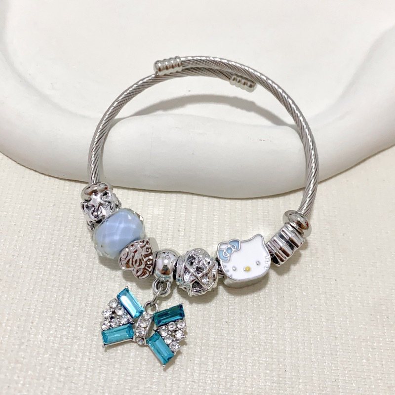 Jual Premium Gelang Pandora Charms Bracelet Serut Titanium Asli Wanita ...