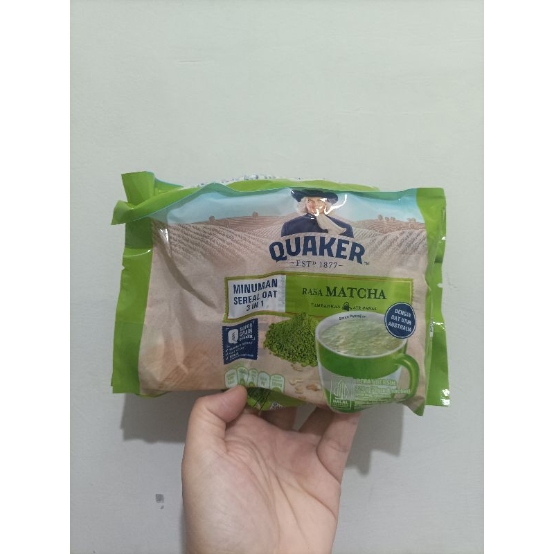 Jual QUAKER OAT 3 IN 1 MATCHA | Shopee Indonesia