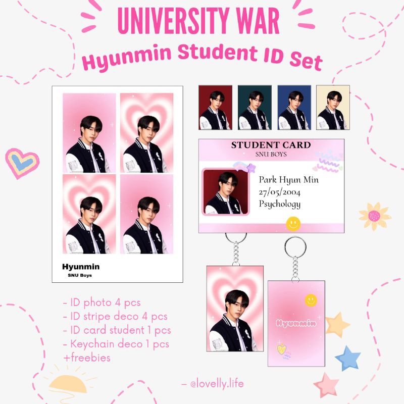 Jual UNIVERSITY WAR | SNU BOYS STUDENT ID SET | KEYCHAIN SNU BOYS ...