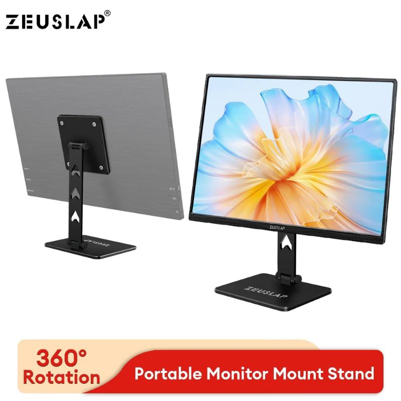 Jual ZEUSLAP Rotating Portable Monitor Desk Metal Stand Holder For VESA ...