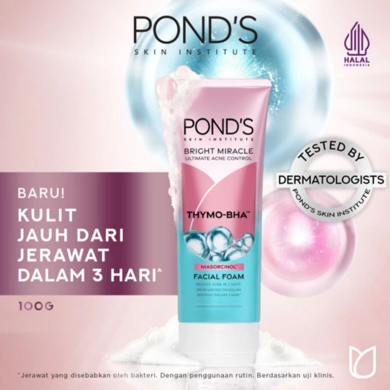 Jual Ponds Bright Miracle Ultimate Acne Control Thymo-BHA Facial Foam ...
