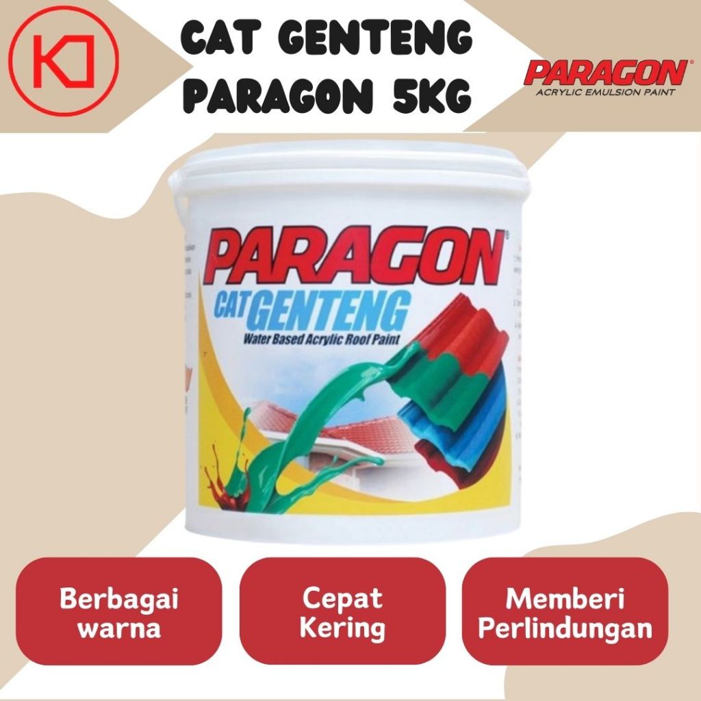 Jual CAT GENTENG PARAGON WATER BASED ACRYLIC 4 KG | Shopee Indonesia