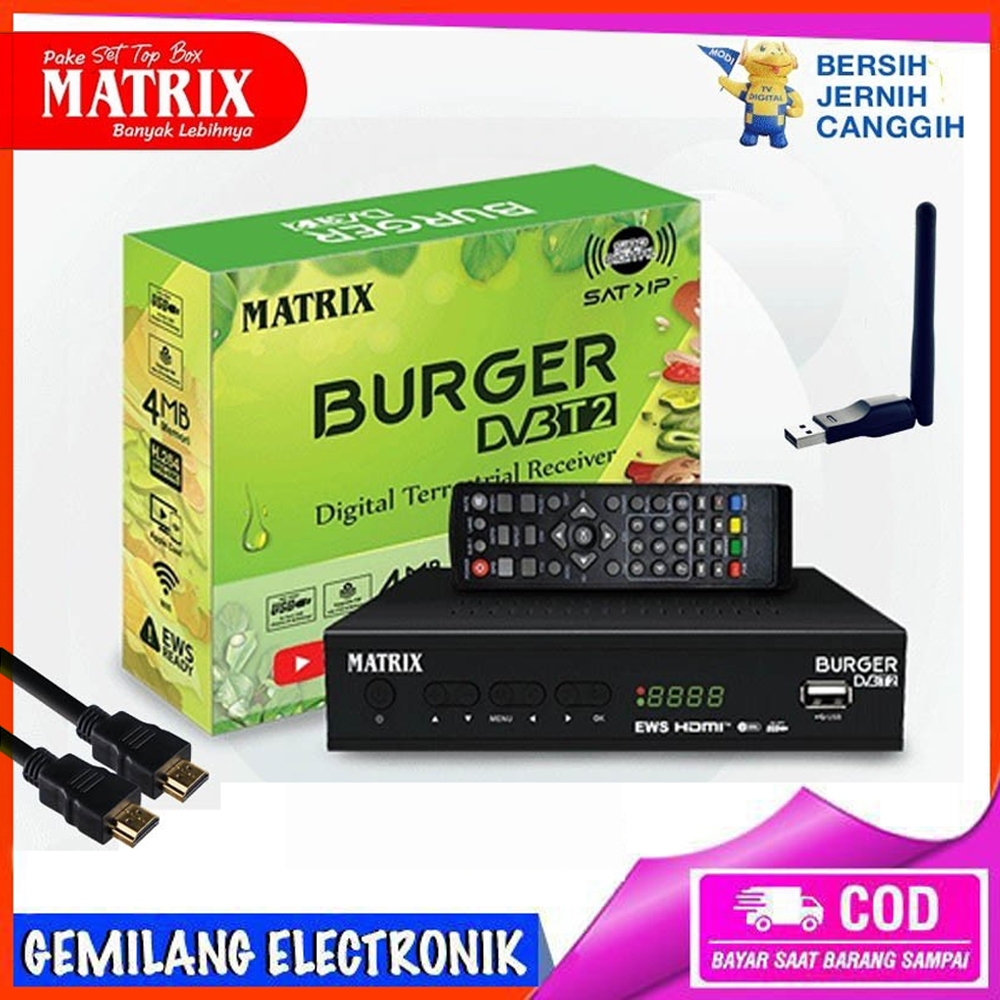 Jual Set Top Box TV Digital MATRIX BURGER HIJAU STB DVB-T2 TV Digital | Shopee Indonesia