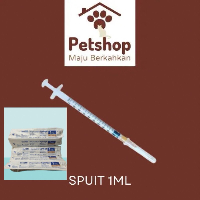 Jual Spuit 1ml Suntikan/Spet untuk obat vitamin hewan anjing kucing ...
