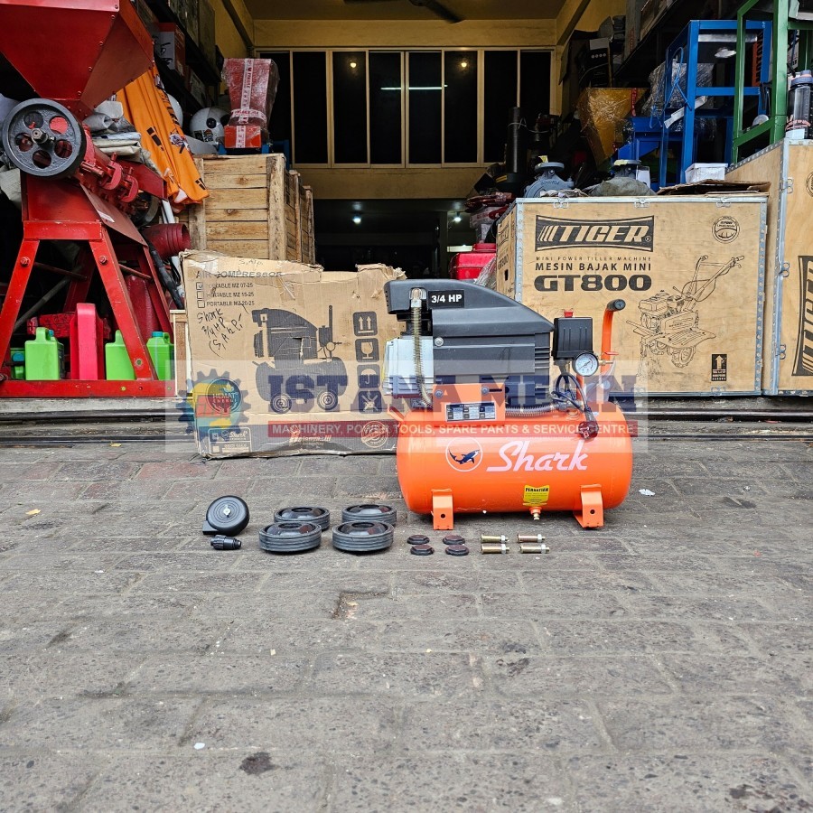 Jual MESIN KOMPRESSOR ANGIN UDARA LISTRIK PORTABLE 3/4HP 25L SHARK MZ ...