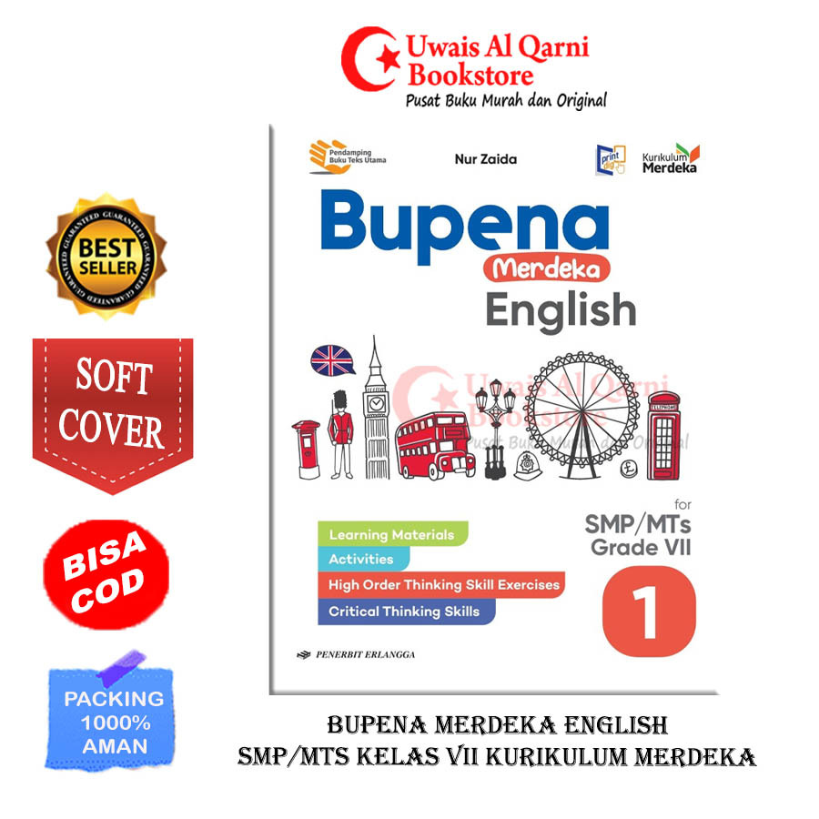 Jual BUPENA MERDEKA ENGLISH SMP/MTS KELAS 7 8 9 KURIKULUM MERDEKA - ERLANGGA | Shopee Indonesia