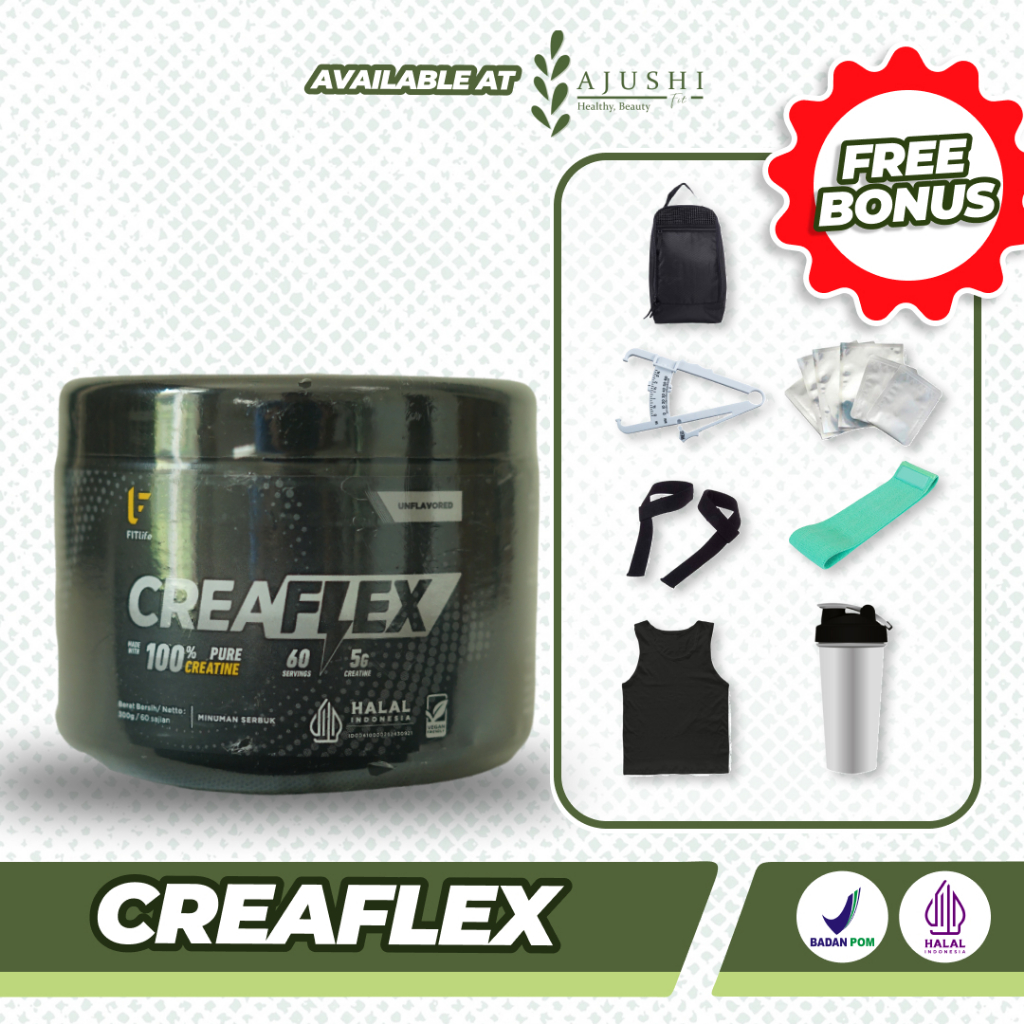 Jual Fitlife Creaflex Creatine 60 Serving - 300 Gram | Shopee Indonesia